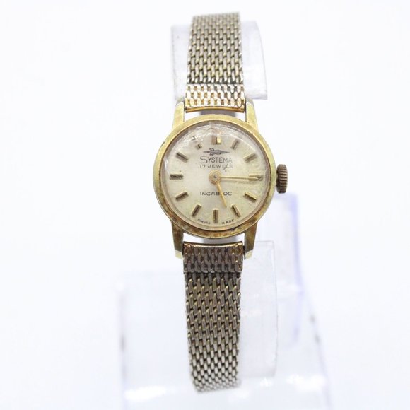 SYSTEMA | Accessories | Vintage Systema Swiss Made Watch Womens Gold ...